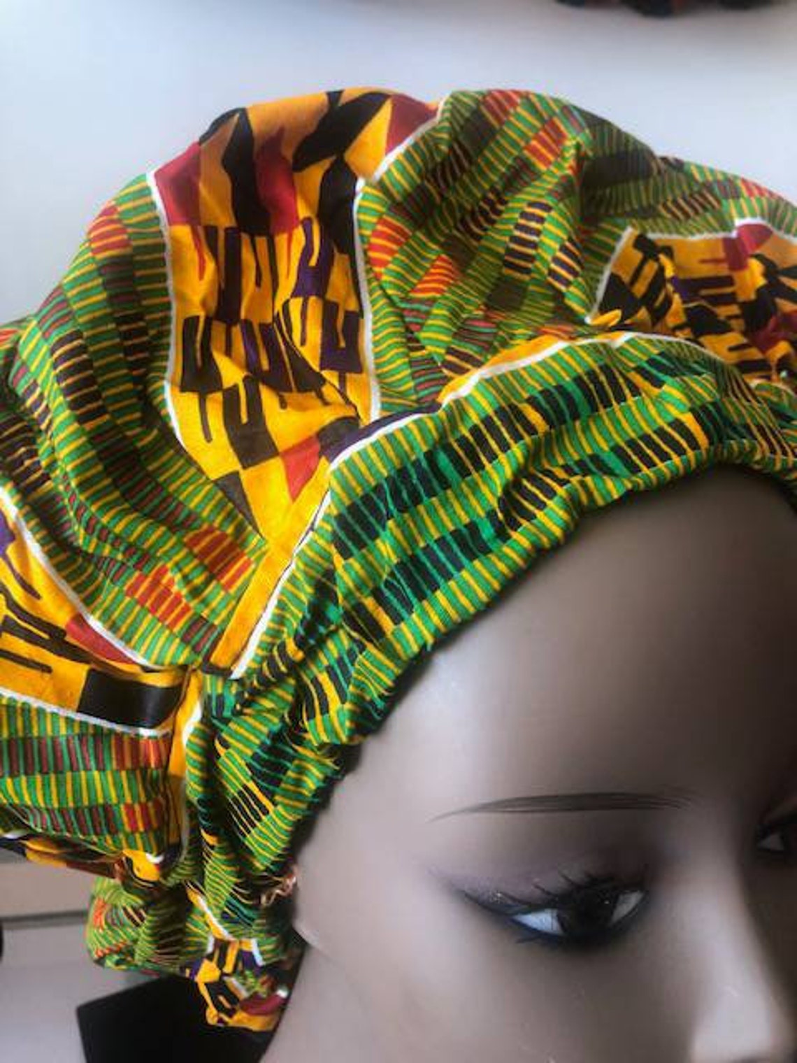 Ankara/kente African Clothing Hair Bonnet African Ankara Ankara Print ...