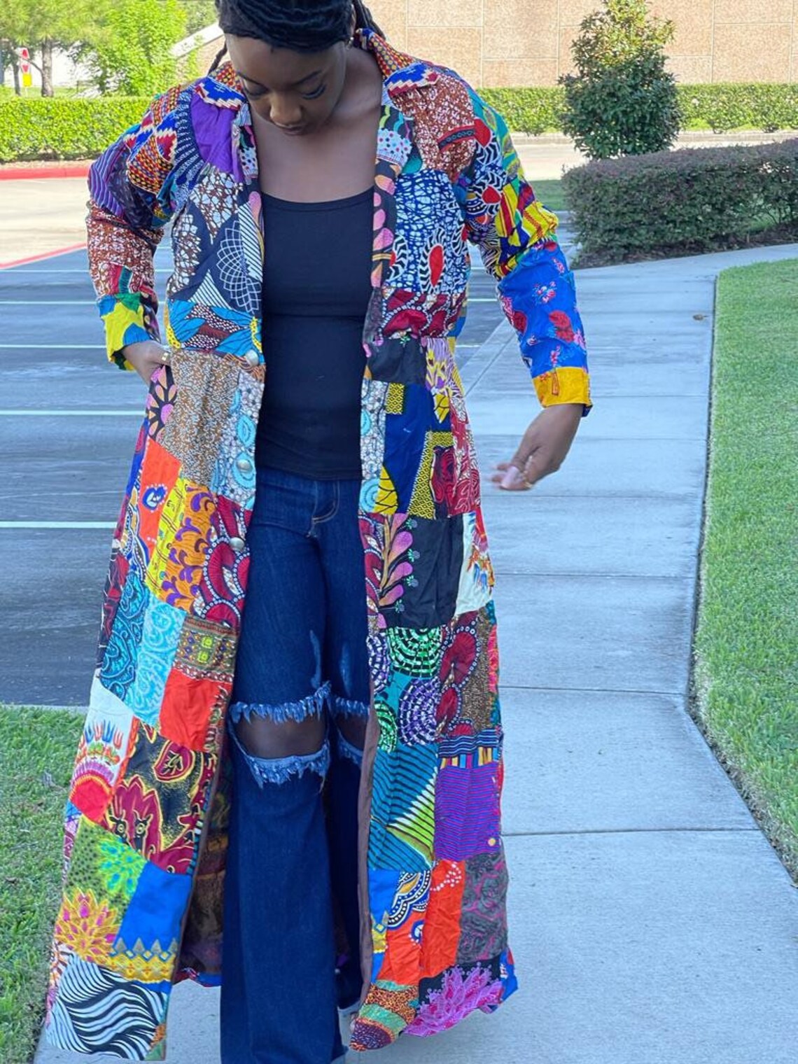 African Clothing for Women Long Sleeve Long Maxi Dress African Ankara ...