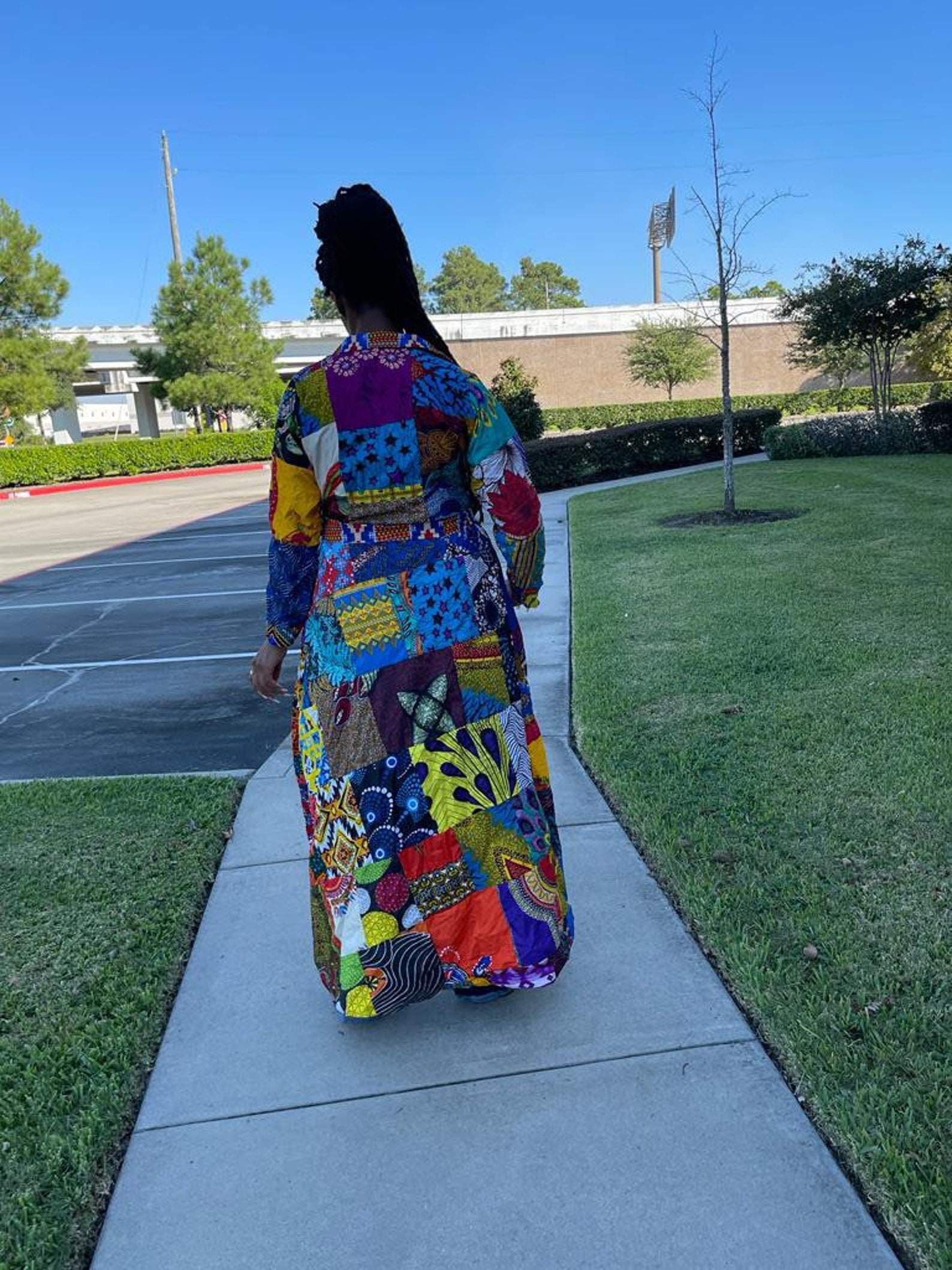 African Clothing for Women Long Sleeve Long Maxi Dress African Ankara ...