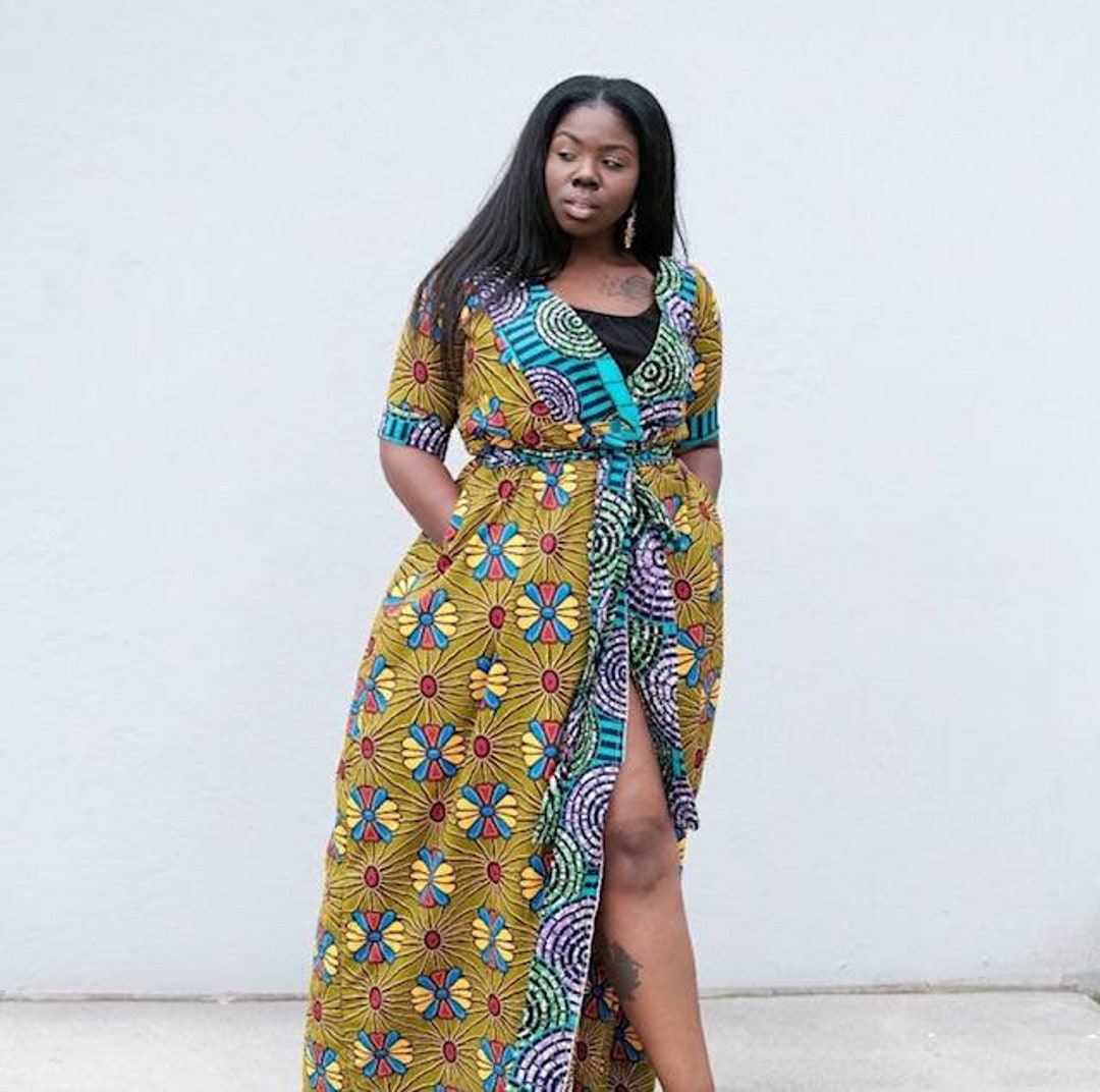 African Kimono Long Dress African Clothing for Women African Ankara ...