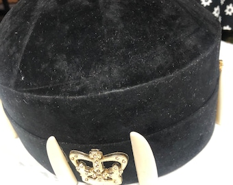 Igwe Odogwu African Chieftaincy Igbo Ozo Cap, African Men's Velvet Cap ...