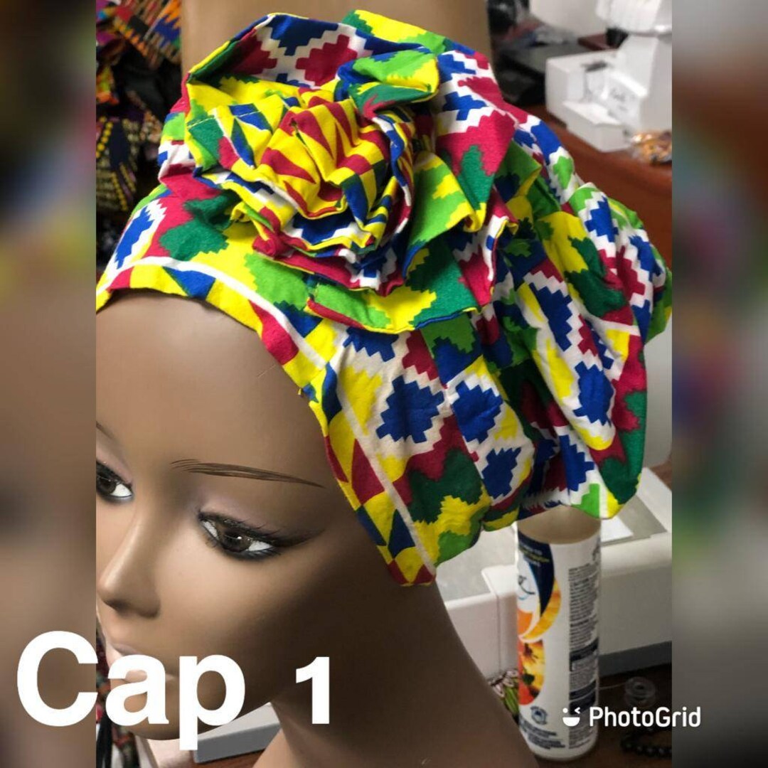 African Print Turban Ankara Kente Turban Head Cap African Attire ...