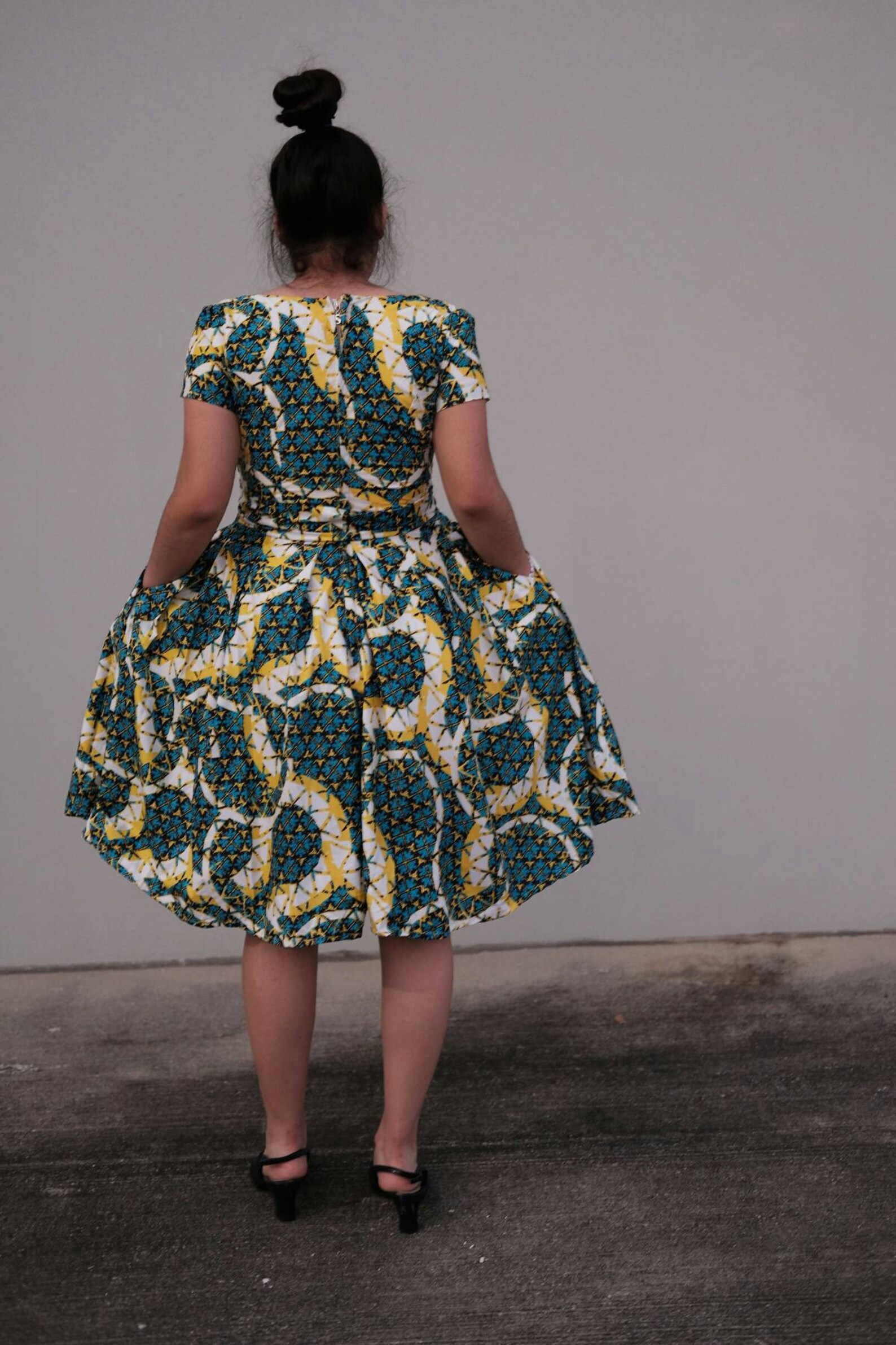 Ankara Dress African Ankara Print Women Dress With Belt African Fashion ...