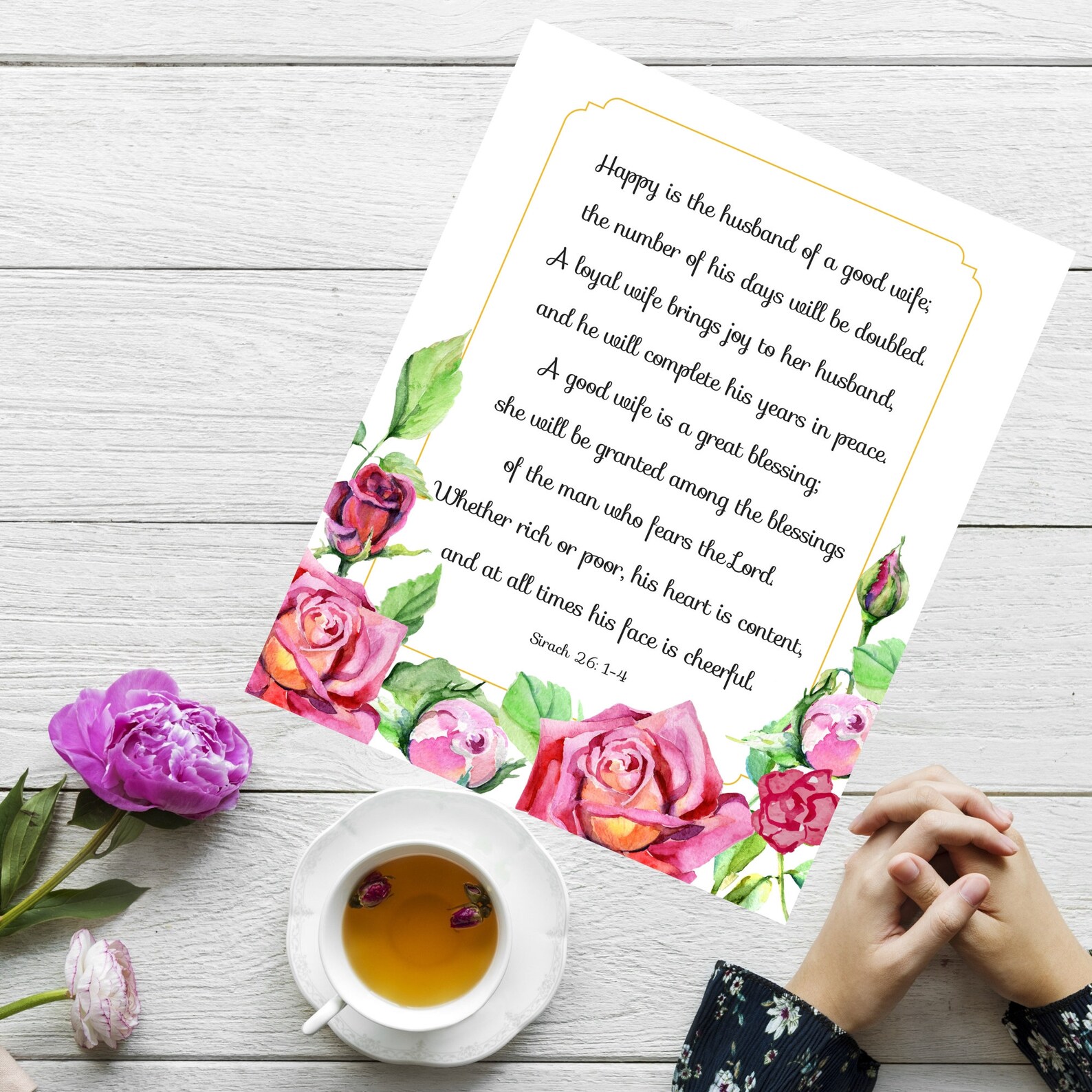 Sirach 26 Wedding Verse Catholic Valentine's Day Scripture - Etsy