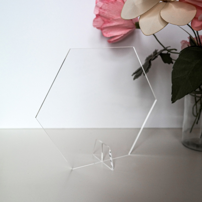 Laser Cut Hexagonal Perspex Blank for Wedding Table Number - Etsy