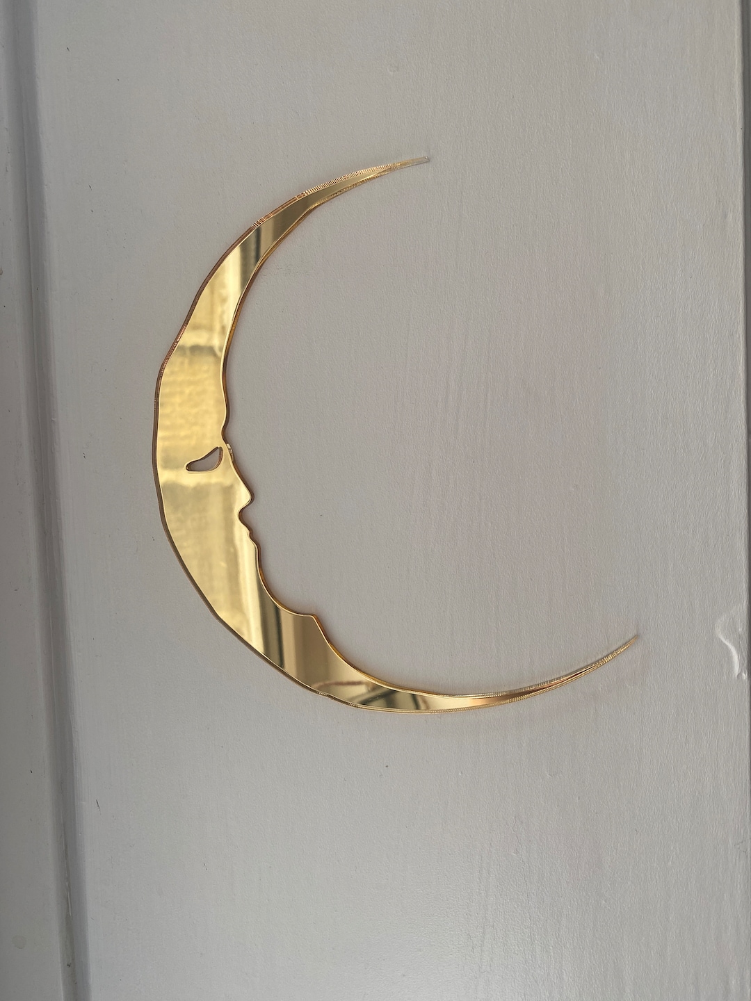 Gold Mirror Crescent Moon Wall Art - Etsy