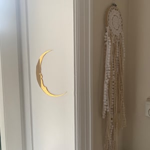 Gold Mirror Crescent Moon Wall Art - Etsy