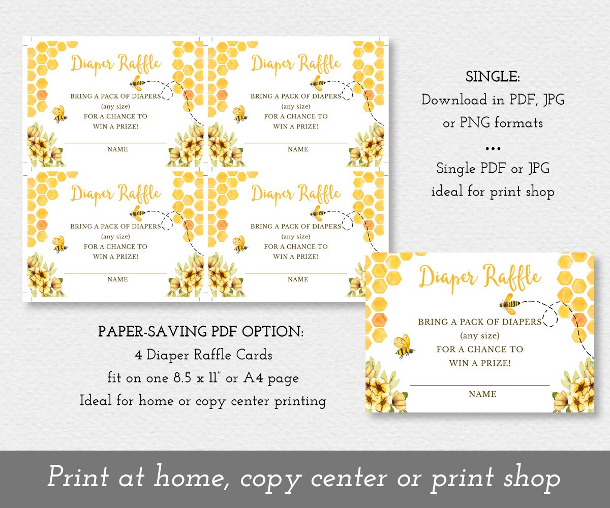Diaper Raffle Sign Diaper Raffle Ticket Editable Template - Etsy