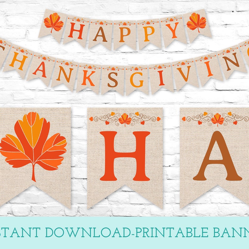 Thanksgiving Banner - Etsy