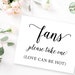 Fan Favors Sign, Take A Fan Sign, Wedding Fan Sign Printable, Take A ...