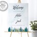 Mountains and Pines Welcome Sign Template, Rustic Mountains Welcome ...