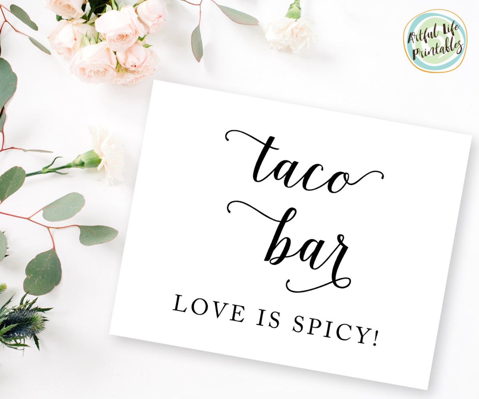 Taco Bar Wedding Sign Taco Bar Sign Taco Bar Printable Taco | Etsy