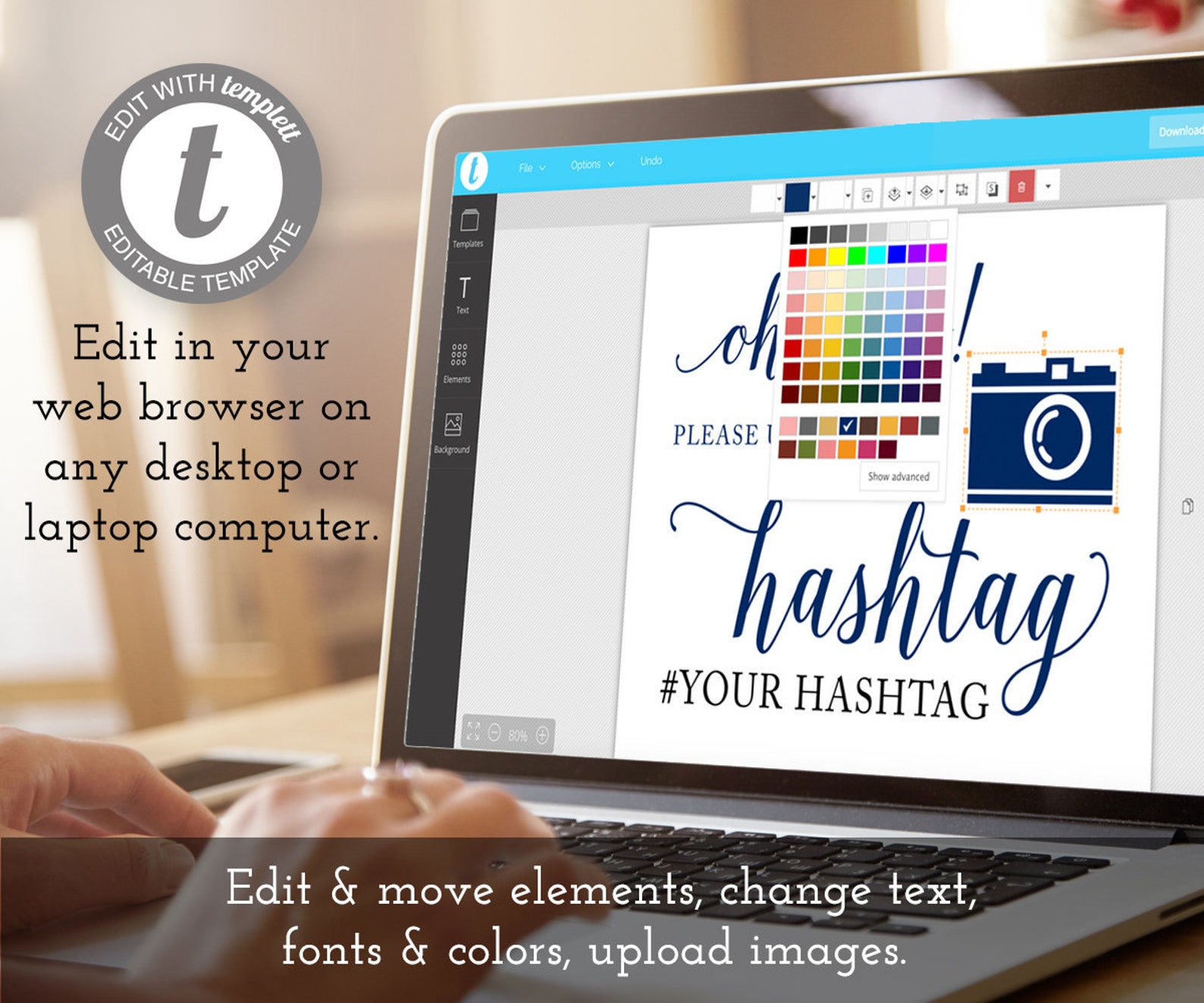 Oh Snap Hashtag Sign Template, Wedding Sign Printable, Hashtag ...
