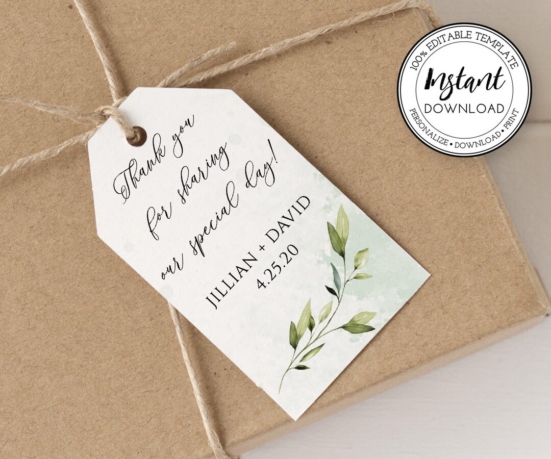 Editable Favor Tag Template, Wedding Favor Tag, Welcome Tag, Shower ...