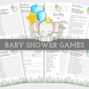 Baby Shower Games Bundle, Baby Shower Games Printable, Virtual Baby ...