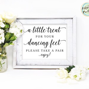 Dancing Shoes Sign, Dancing Feet Wedding Sign, Flip Flops Sign, Wedding ...