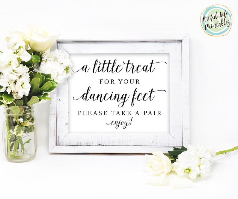 Dancing Shoes Sign, Dancing Feet Wedding Sign, Flip Flops Sign, Wedding ...