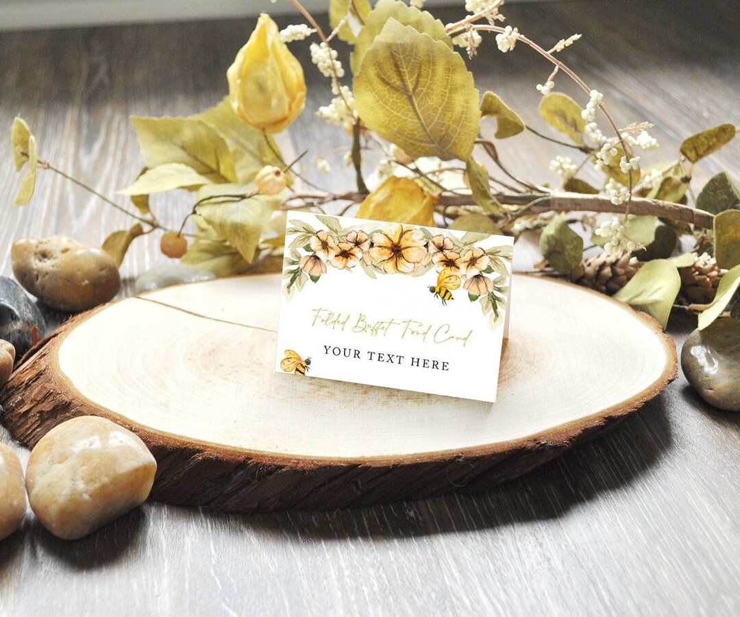 Buffet Card Template Food Label Flat or Folded Tent Food - Etsy