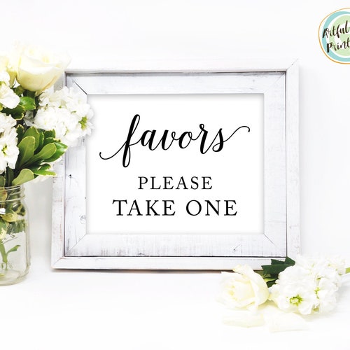 Favors Please Take One PRINTABLE SIGN Instant Download - Etsy