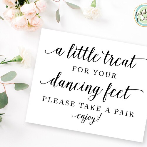 Dancing Shoes Sign Dancing Feet Wedding Sign Flip Flops - Etsy