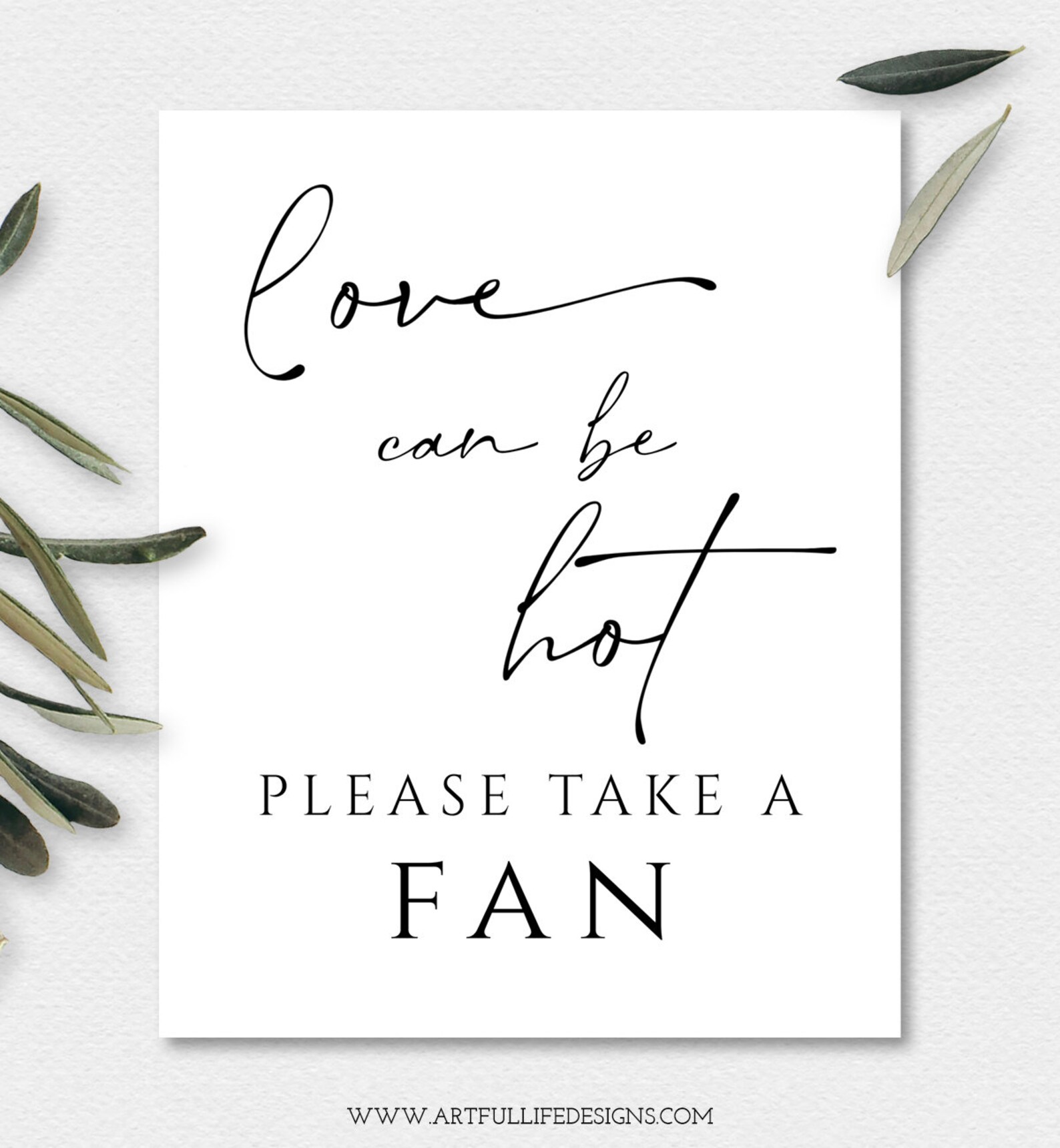 Take A Fan Sign Fan Favors Sign Wedding Fan Sign Printable - Etsy