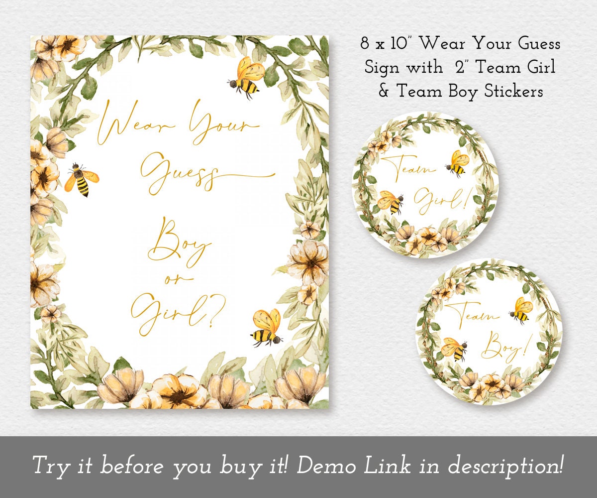 Gender Reveal Stickers Team Boy Team Girl Stickers Wear Your - Etsy