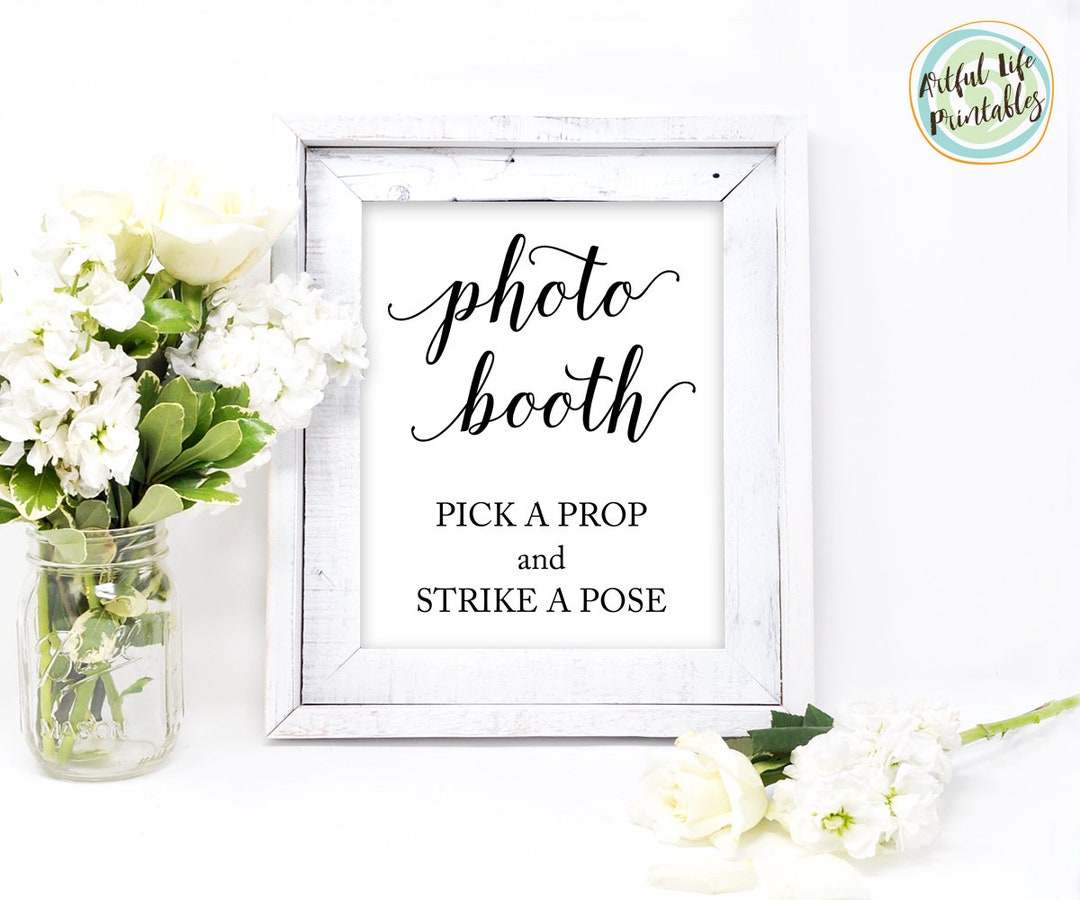 Photo Booth Sign Download, Photo Booth Sign, Printable Photo Booth Sign ...