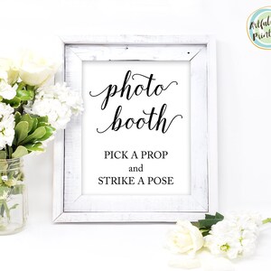 Photo Booth Sign Download, Photo Booth Sign, Printable Photo Booth Sign ...