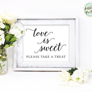 Dessert Bar Sign Dessert Table Sign Love is Sweet Take A - Etsy