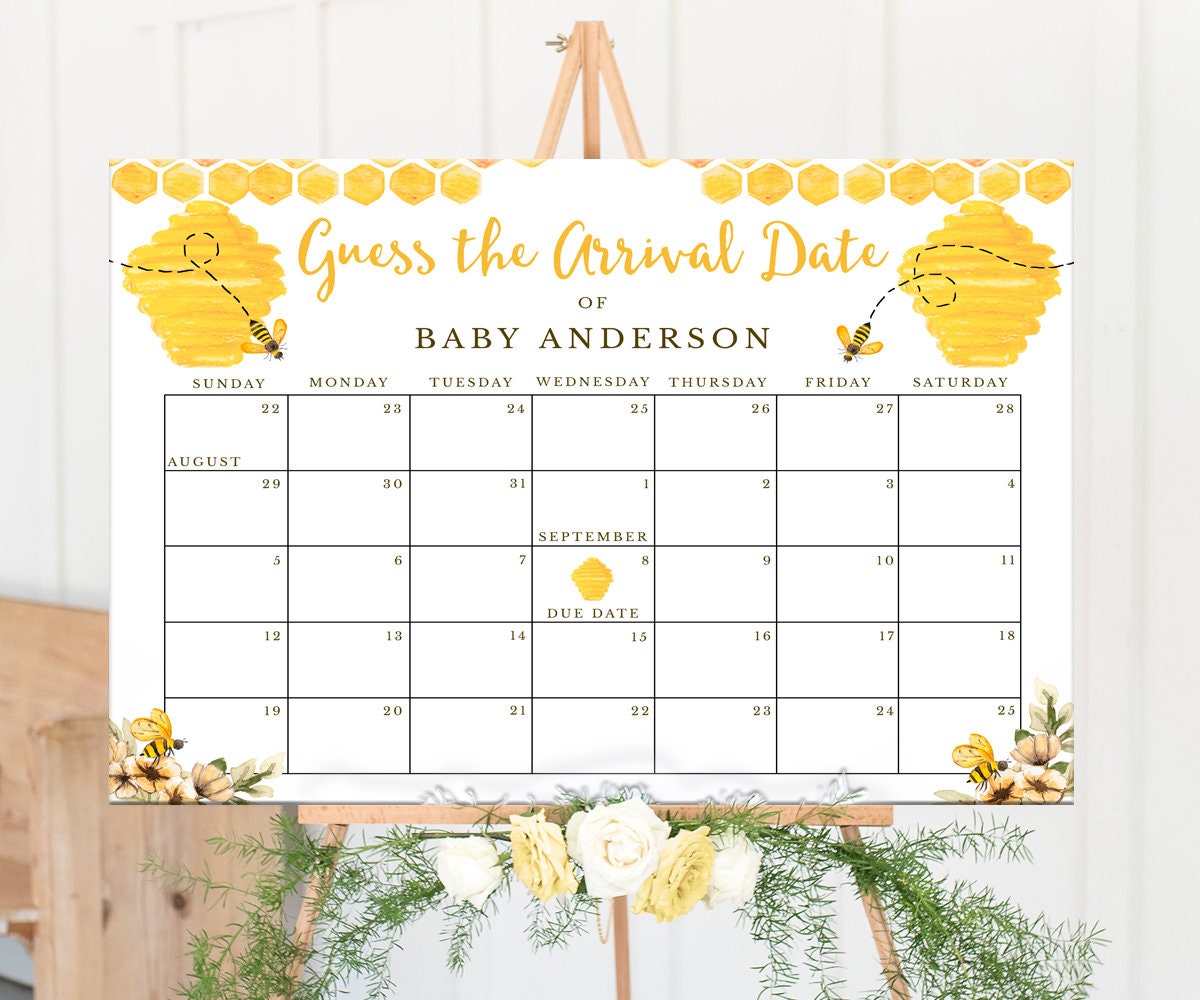 Baby Due Date Calendar Guess Babys Birthday Baby Due Date - Etsy