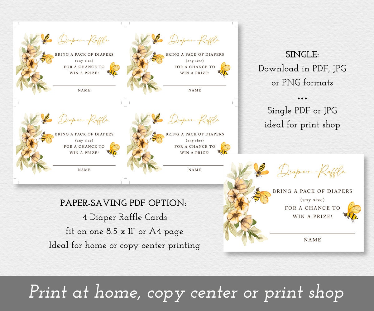 Diaper Raffle Sign Diaper Raffle Ticket Editable Template | Etsy
