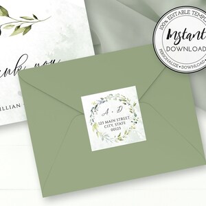Wedding Address Sticker Template Editable Wedding Return - Etsy