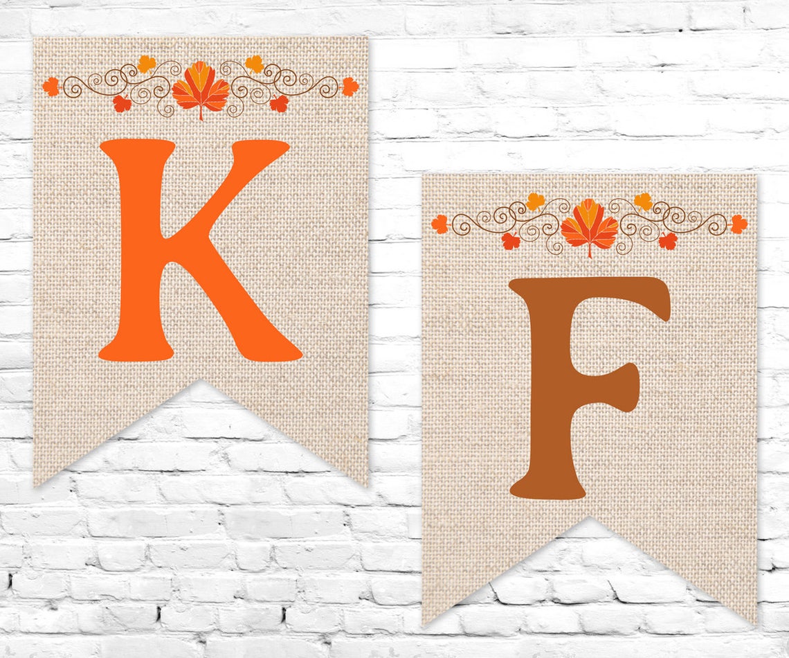 FALL BANNER PRINTABLE Thanksgiving Bunting Fall Bunting - Etsy