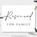 Reserved for Family Sign Ready to Print Instant Download - Etsy