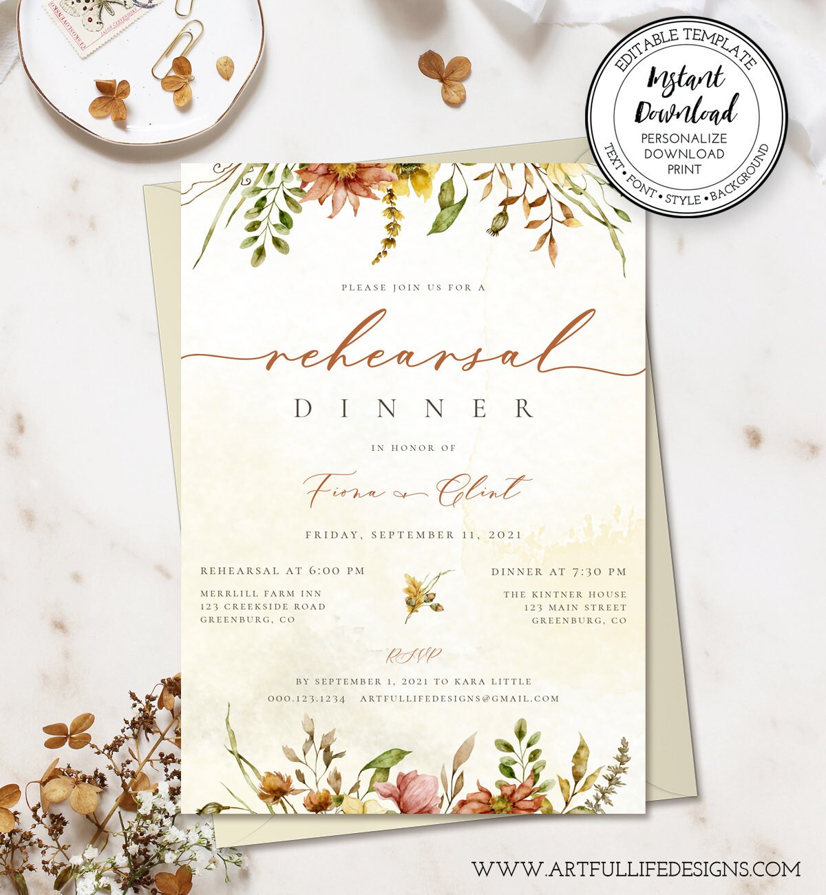 Blank Dinner Invitation Template
