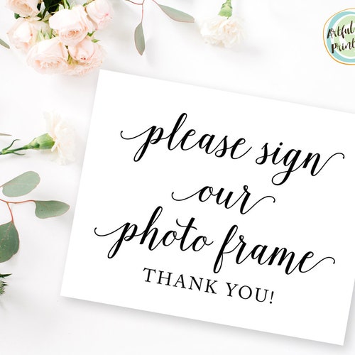 Please Sign Our Photo Frame Wedding Signs Wedding Photo - Etsy