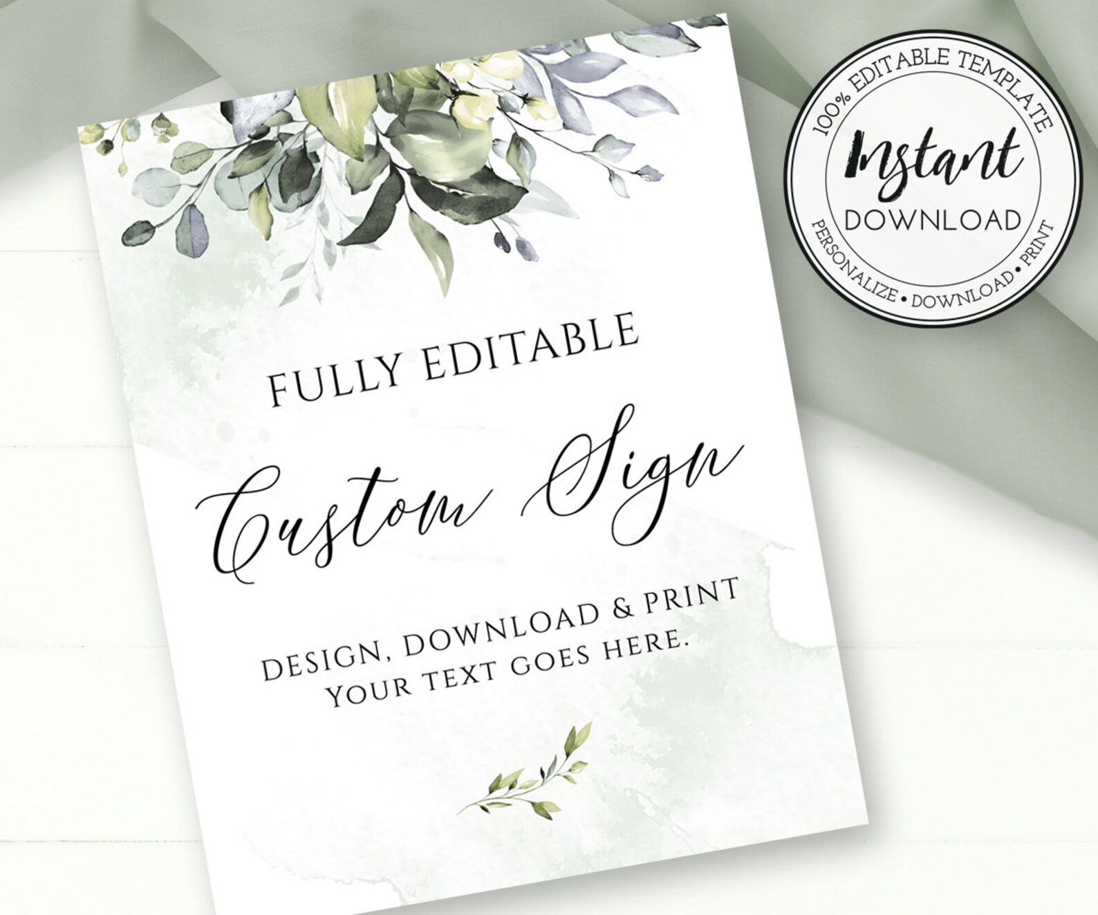 Editable Custom Wedding Sign Template Design & Print Any - Etsy