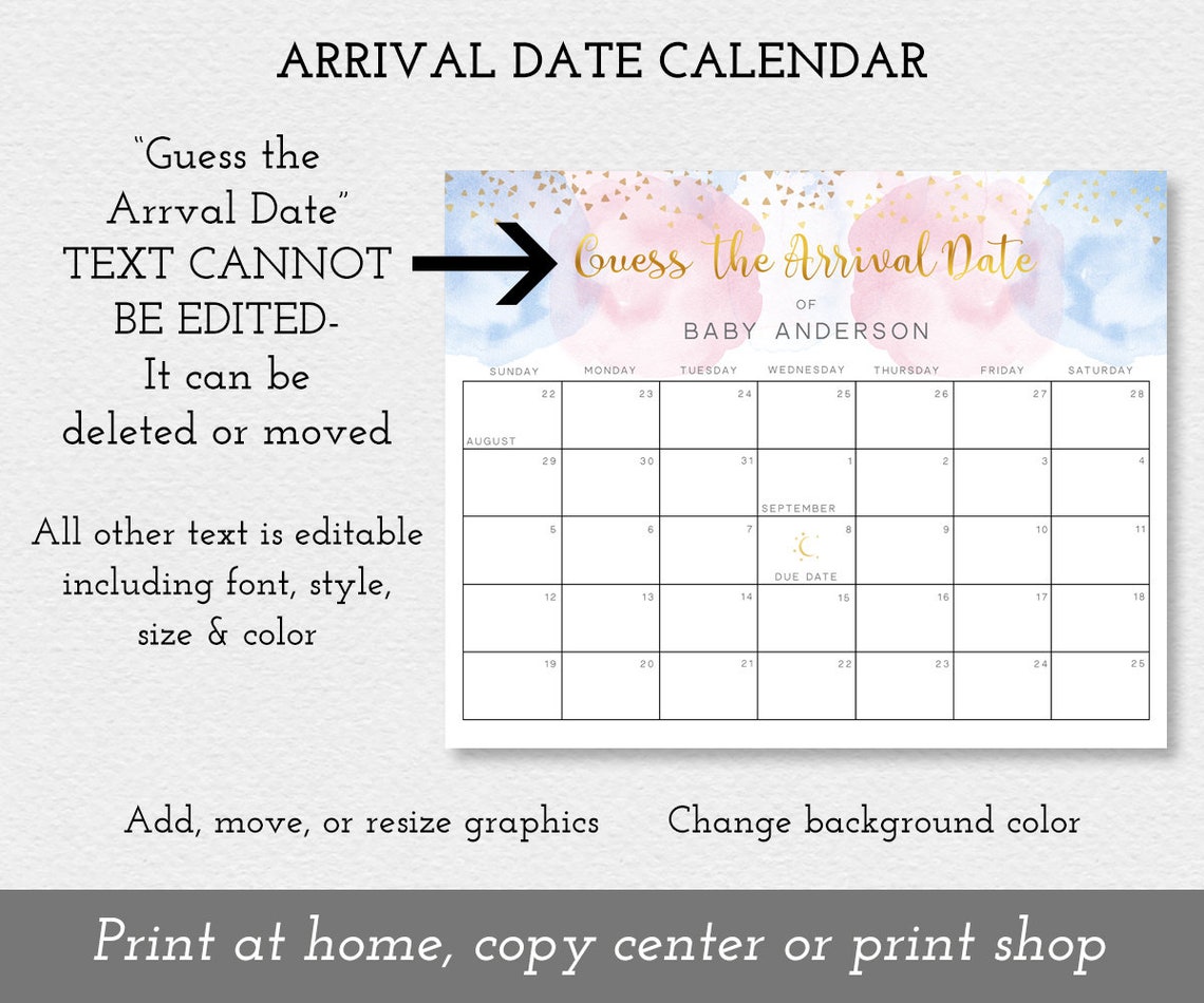 Baby Due Date Calendar, Guess Baby’s Birthday, Baby Prediction Due Date ...