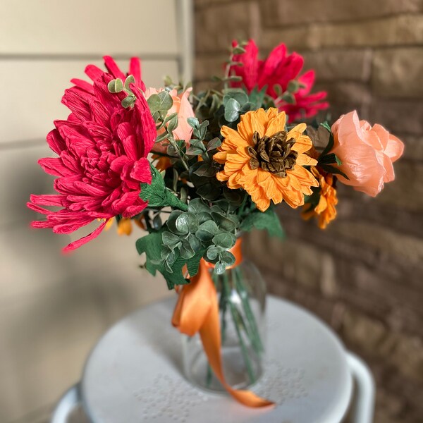 Crepe Paper Flowers - Etsy