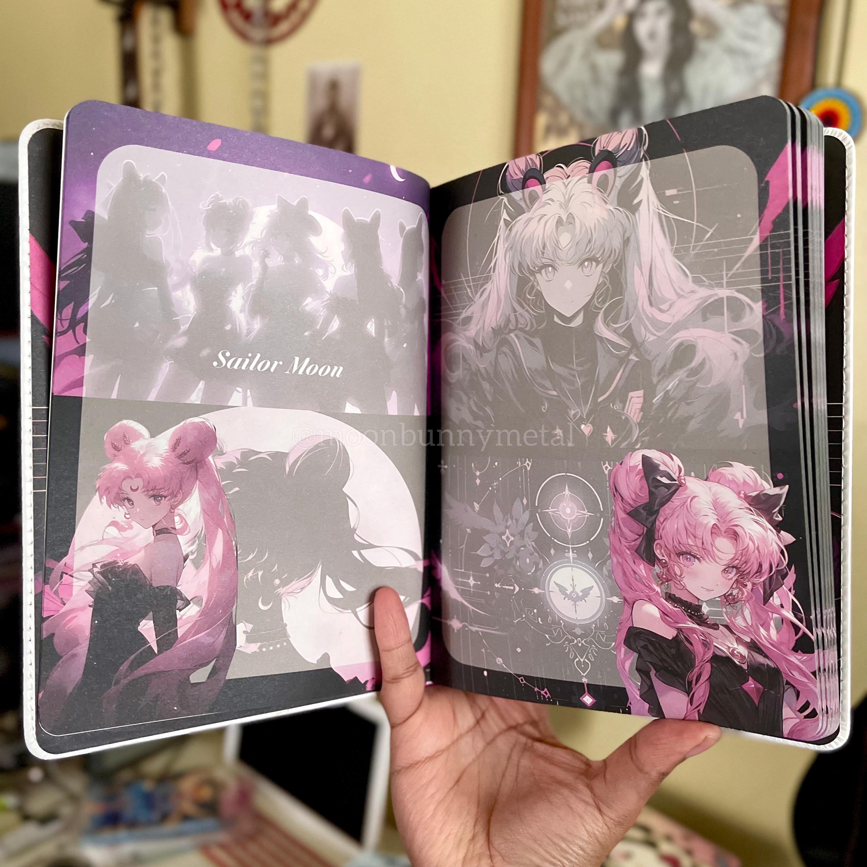 NEW Anime DIY Notebook Goth Sailor Moon Journal Princess Cyberpunk A6 ...