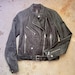 Distressed Leather Jacket Moto Biker Motorcycle Grunge XS Gray Black ...