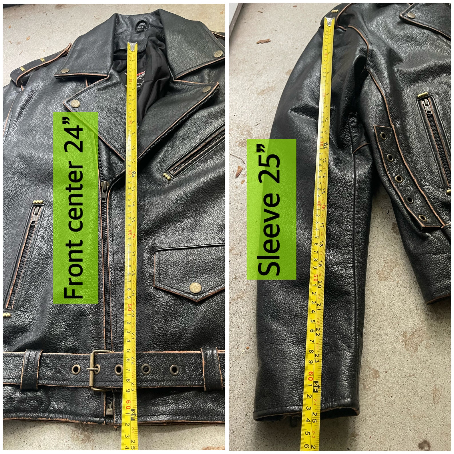 Vintage Leather Jacket Moto Biker Insulated Eagle Tyca Corset Mens ...