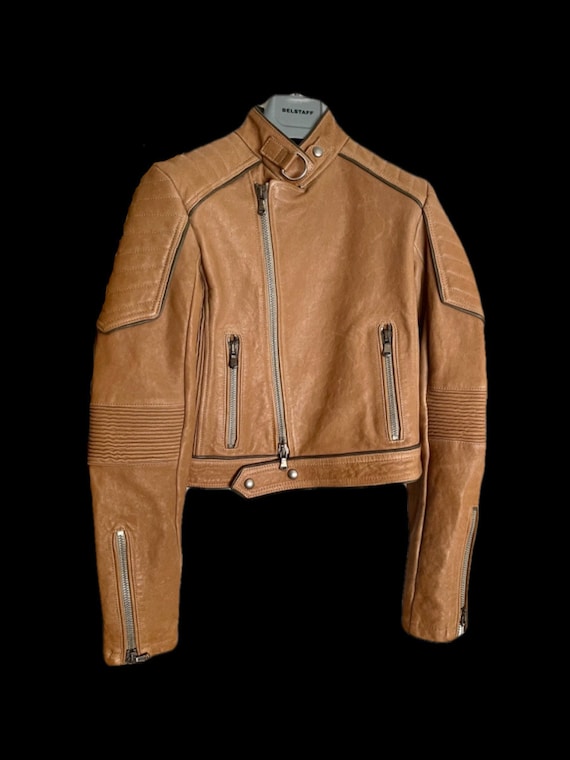 Diesel Black Gold Leather Jacket Moto Biker Motorcycl… - Gem