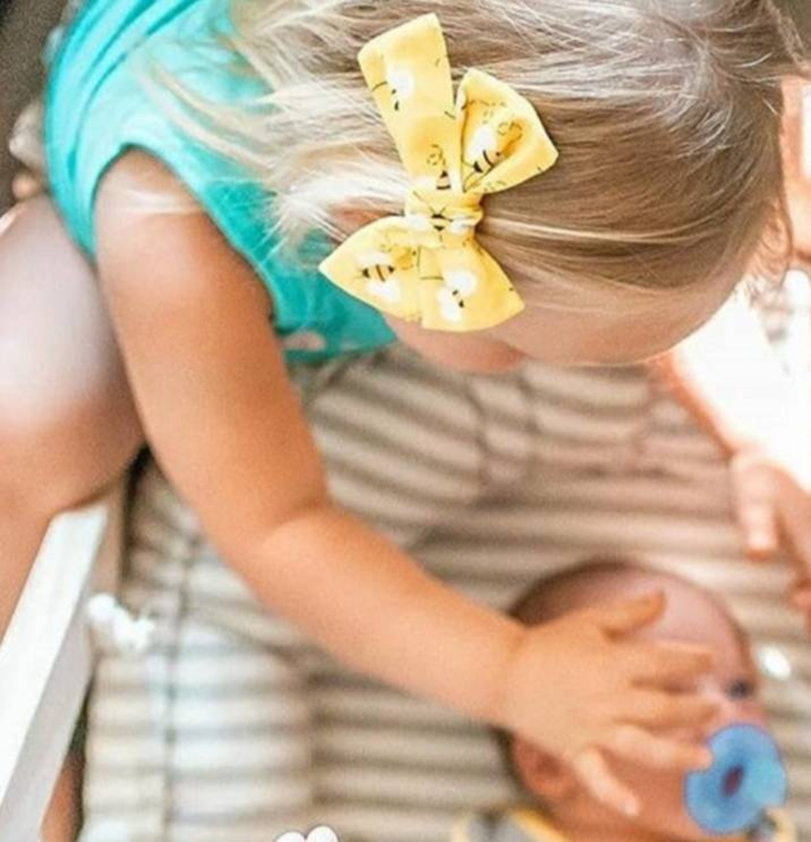 Yellow Bees Nylon Headband. Baby Bow Bees. Nylon Baby | Etsy