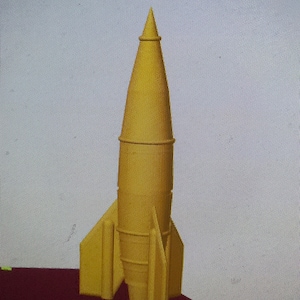 3D Printed Rocket Ship – Retro Space Desk Toy or Cake Topper - Etsy