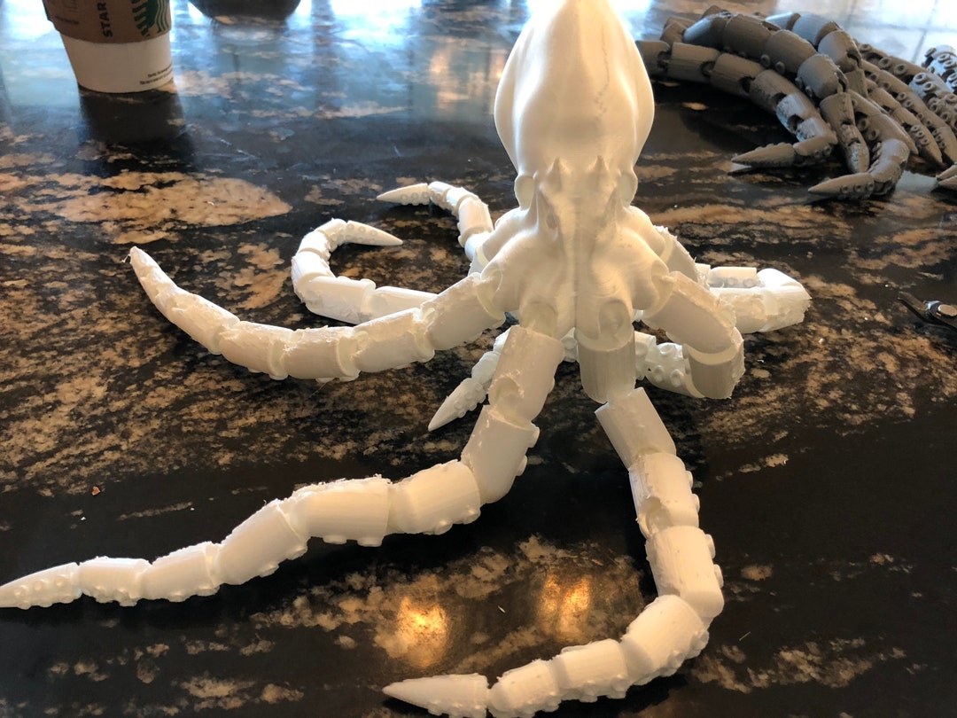 Octopus- 3D Printed - Articulated (floppy Joints) - Etsy