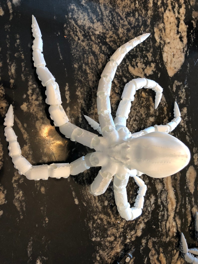 Octopus 3D printed articulated floppy joints | Etsy