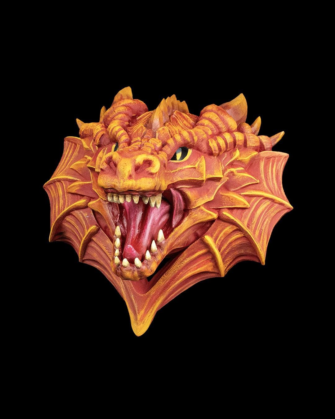 Scorch Dragon Head LED Lamp – 3D Printed Fantasy Sculpture - Etsy Canada