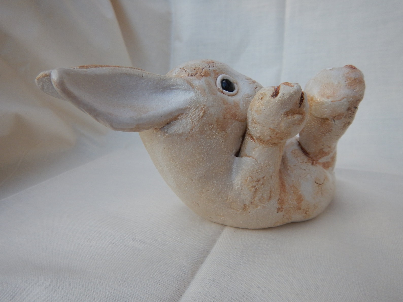 Ceramic Sculpture Playful Rabbit - Etsy