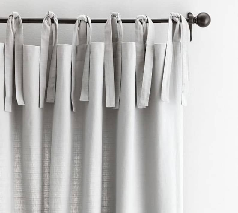 Add Tab Tops Back Taps Tie Top to Our Custom Made Curtains - Etsy